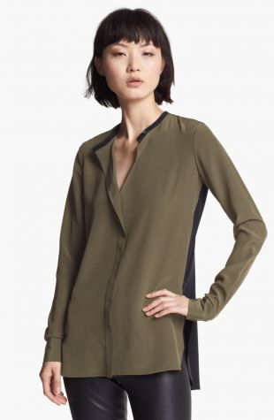 vince - Colorblock Silk Blouse | Nordstrom