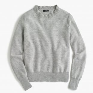J Crew Ruffle Neck Sweater