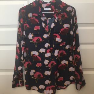 Equipment - Equipment Slim Signature Floral Print Silk Blouse