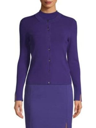 boss - Boss Feliza Fine Knit Ribbed Cardigan