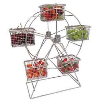 FRYCHEF - Metal Ferris Wheel Food Serving Holder with 5 Baskets,Dessert ...