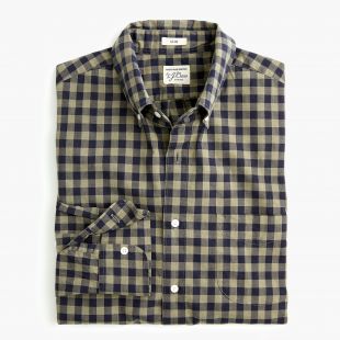 J.Crew - J.Crew Stretch Secret Wash shirt in heather poplin gingham