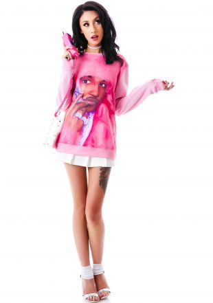 dimepiece - Dimepiece Real Men Wear Pink Sweatshirt