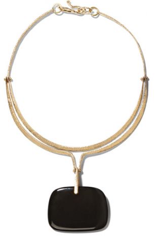 Lisa Eisner - LISA EISNER - Bronze and jade necklace