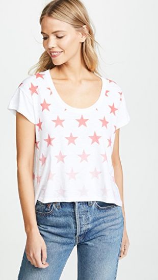 chrldr - Faded Stars Box Slub Tee