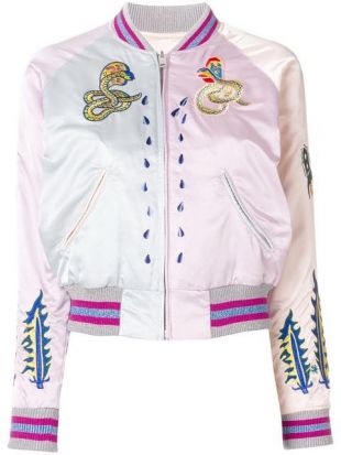 Diesel - Diesel Embroidered Snakes Bomber Jacket Farfetch