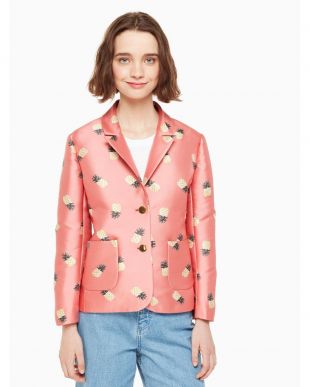 Kate Spade - Kate Spade Women's Pink Pineapple Jacquard Jacket