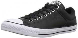 Converse - Converse Men's Street Leather Low Top Sneaker, Black/White ...