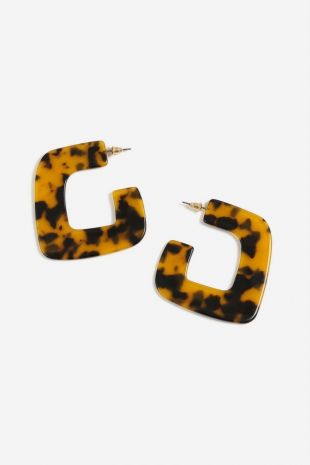 Topshop - Chunky Tort Hoop Earrings