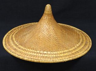 Vintage Hand Crafted Traditional Chinese Woven Rattan Sedge Bamboo ...