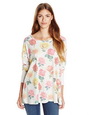 Wildfox - WILDFOX Women's Effortless Bright Rose Long-Sleeve Tee