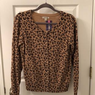 cherokee - Cardigan Sweater In Leopard Print