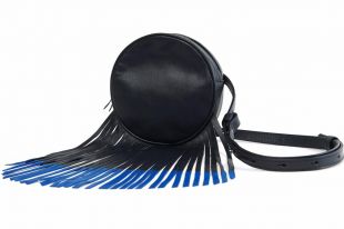 Molly Shaheen - Dark Midnight Blue Fringed Circle w/ Bright Blue Tips ...
