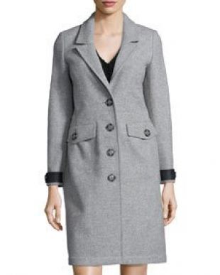 Burberry - Burberry Brit Steadleigh Melton Four Button Coat