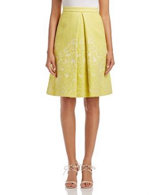 Karen Millen - Jacquard Inverted Pleat Skirt