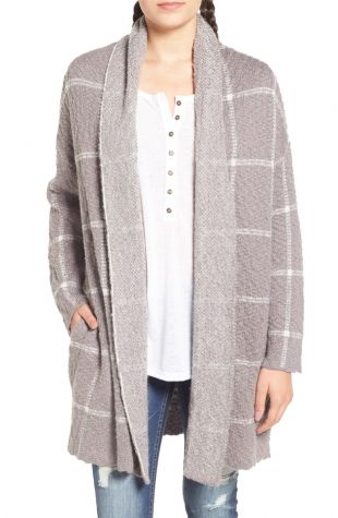 BP. - BP. Oversize Windowpane Cardigan