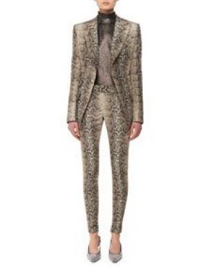 Tom Ford - Two-Button Snake-Print Stretch-Cotton Twill Jacket