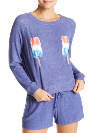 Free Press - Free Press Hacci Summer Crew Neck Sweatshirt