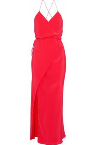 Michelle Mason - Washed silk midi wrap dress