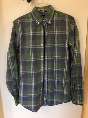 J.Crew - J.Crew Secret Wash Shirt In green Plaid