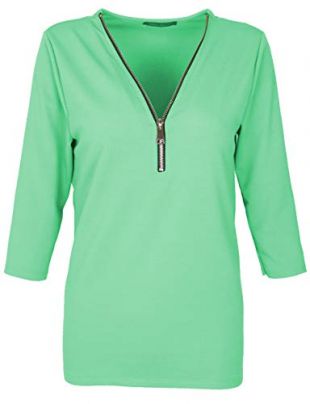 Emma & Giovanni - Emma & Giovanni - Top/Sweat col Zip, Manche 3/4 pour ...