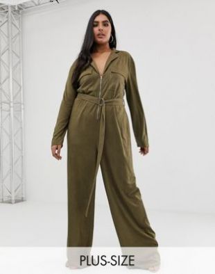 prettylittlething - PrettyLittleThing Combinaison style bleu de travail ...