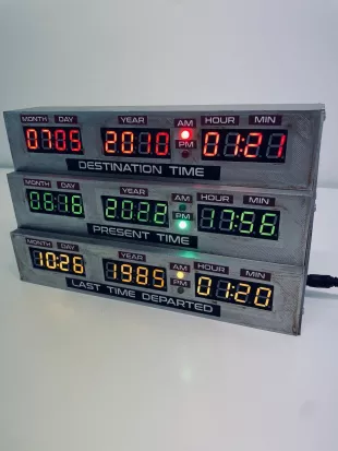 Time Circuits Desk Clock - "Back To The Future" Decorative Clock