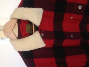 Mackinaw Wool Red Buffalo Plaid Coat XL