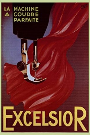 Excelsior Sewing Machine Advertisement Art Print 24 x 36in with Poster ...