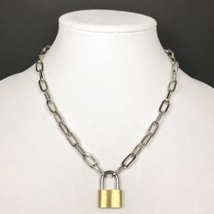 ColdShoulderDesigns - Chain Link Padlock Necklace with Functioning Lock ...