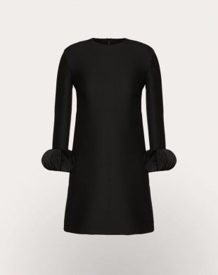 Valentino Garavani - Valentino Robe brodée sur fond en crêpe couture