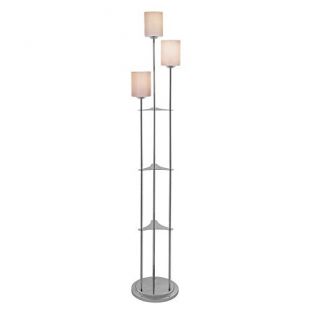 Lite Source - Lite Source 3-Lite Floor Decor Lamp, Brushed Nickel