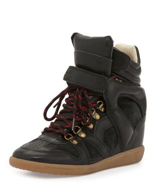 Isabel Marant - Isabel Marant Buck Leather Wedge