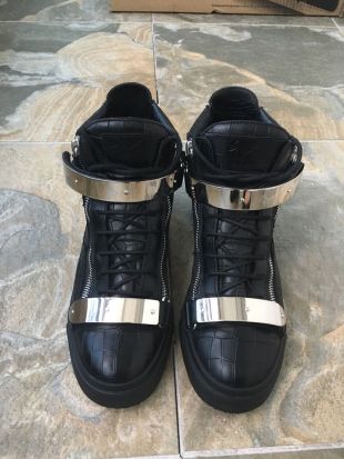 Giuseppe Zanotti - GIUSEPPE ZANOTTI double Strap Hi-top Black Leather ...