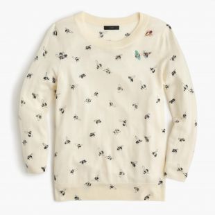 J.Crew - Tippi sweater in embellished bee print
