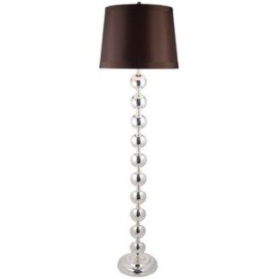 Silver Plated Stacked Ball Floor Lamp