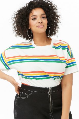 forever21 - Forever 21 Multicolor Striped Tee