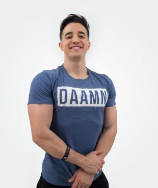 TEAM SHAPE - Team Shape T Shirt Bleu DAAMN