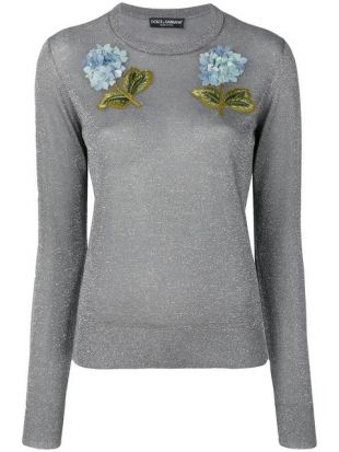 Dolce & Gabbana - Hydrangea Applique Sweater