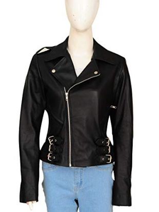 Trendhoop - TrendHoop Women’s Kim Genuine Leather Motorcycle Slim Short ...