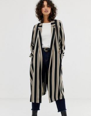 Asos - Asos stripe duster coat