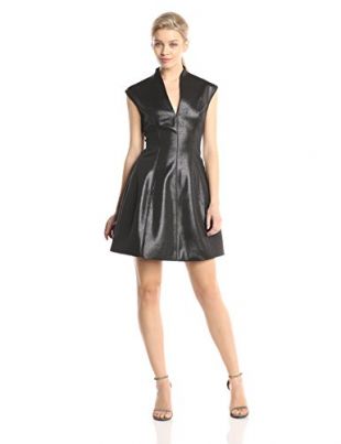 Halston Heritage - HALSTON HERITAGE Women's Cap-Sleeve Metallic Fit-and ...