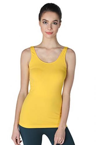 nikibiki - NIKIBIKI Women Seamless Plain Jersey Tank Top, One Size (Slate)