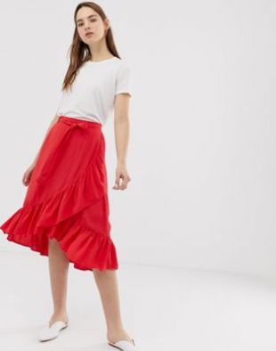 minimum - Minimum Jupe portefeuille volantée | ASOS