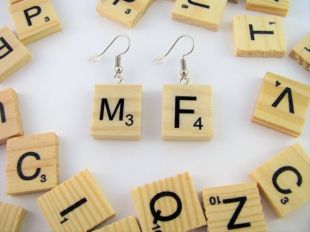Krafterie - Earrings Scrabble