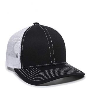 Outdoor Cap - Outdoor Cap Structured mesh Back Trucker Cap, Black/White ...