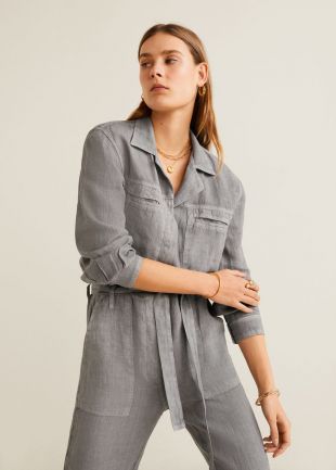 Mango - Combinaison lin Femme | Mango France