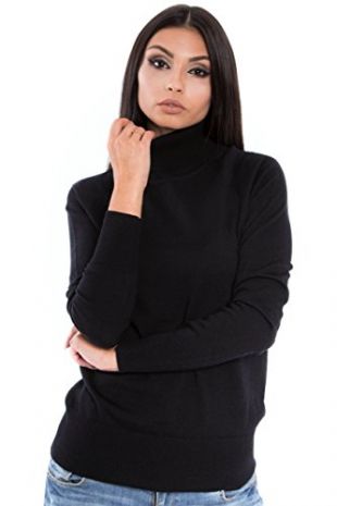 KNITTONS - KNITTONS Women Italian Merino Wool Turtleneck Sweater Long ...