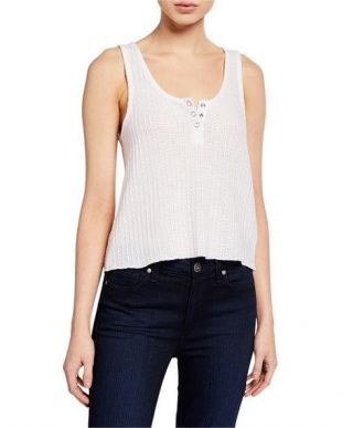 Chaser - Sparkle Thermal Henley Tank Top