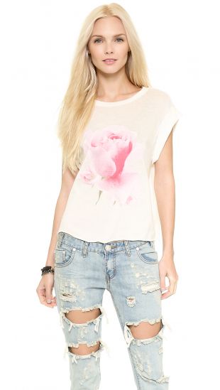 Wildfox - Rainy Rose Tee